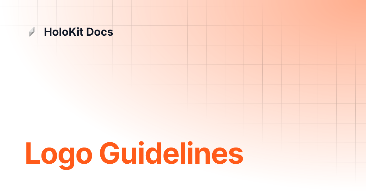 Logo Guidelines | HoloKit Docs